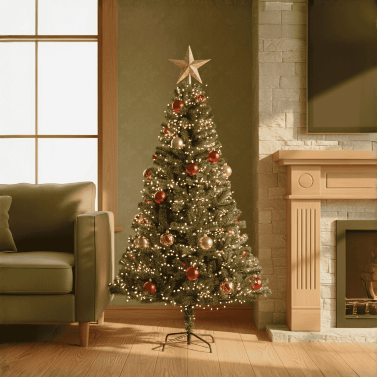 5ft Artificial Christmas Tree Evergreen Spruce