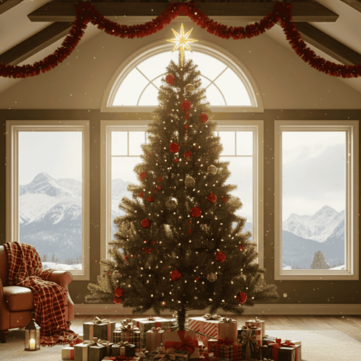 7ft Christmas Tree Artificial Evergreen Spruce